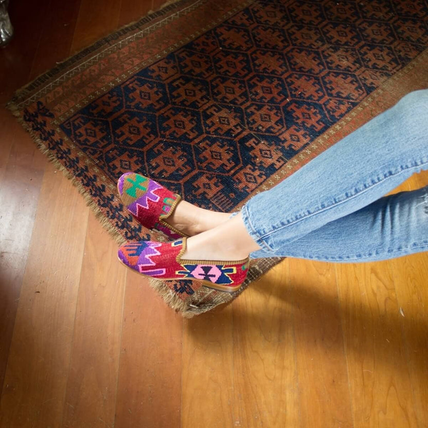 Women's Kilim Smoking Shoes - Size 9.5 | Artemis Design Co.
